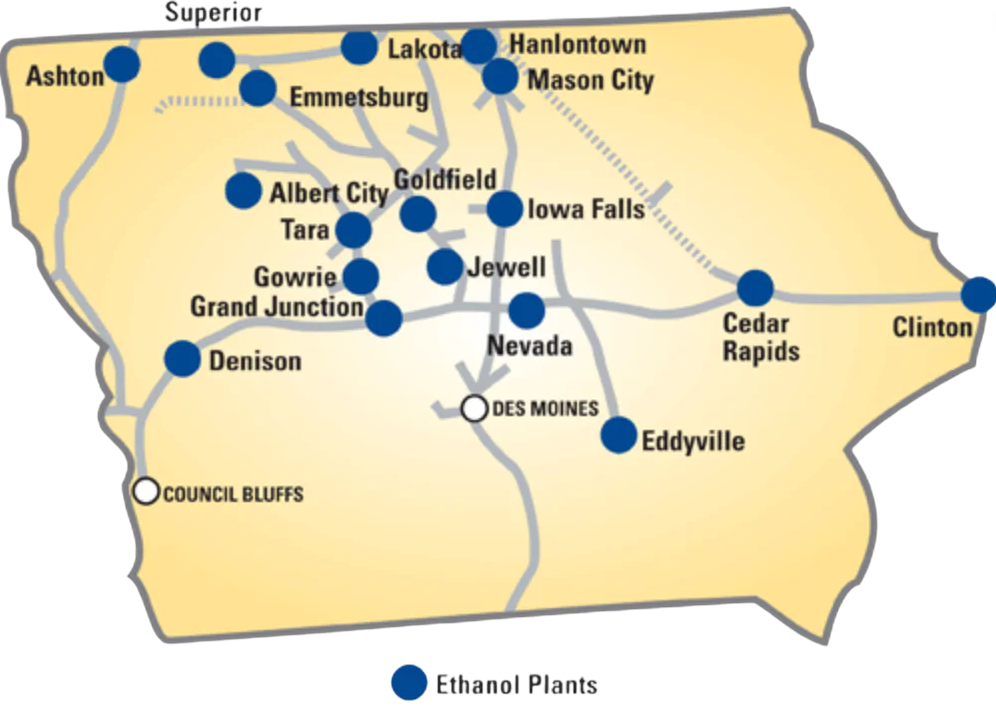 Iowa Biofuels and Co-Products Facilities | Union Pacific