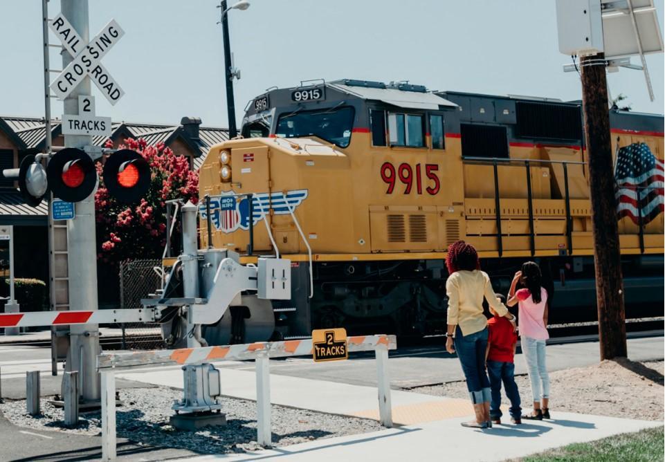 Union Pacific Train Railroad Crossing Railroad Crossings Require Extra