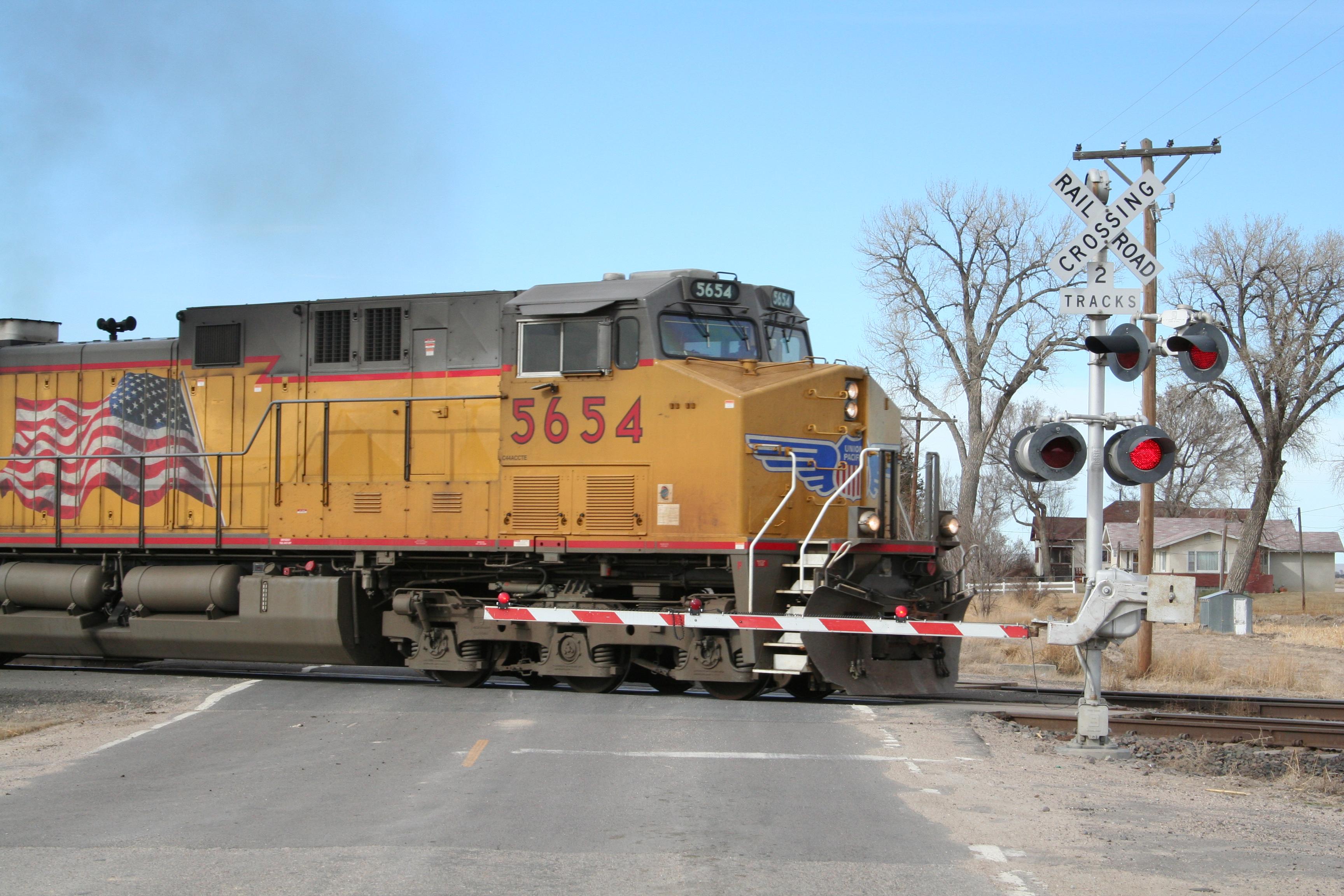 Union Pacific Train Railroad Crossing Railroad Crossings Require Extra